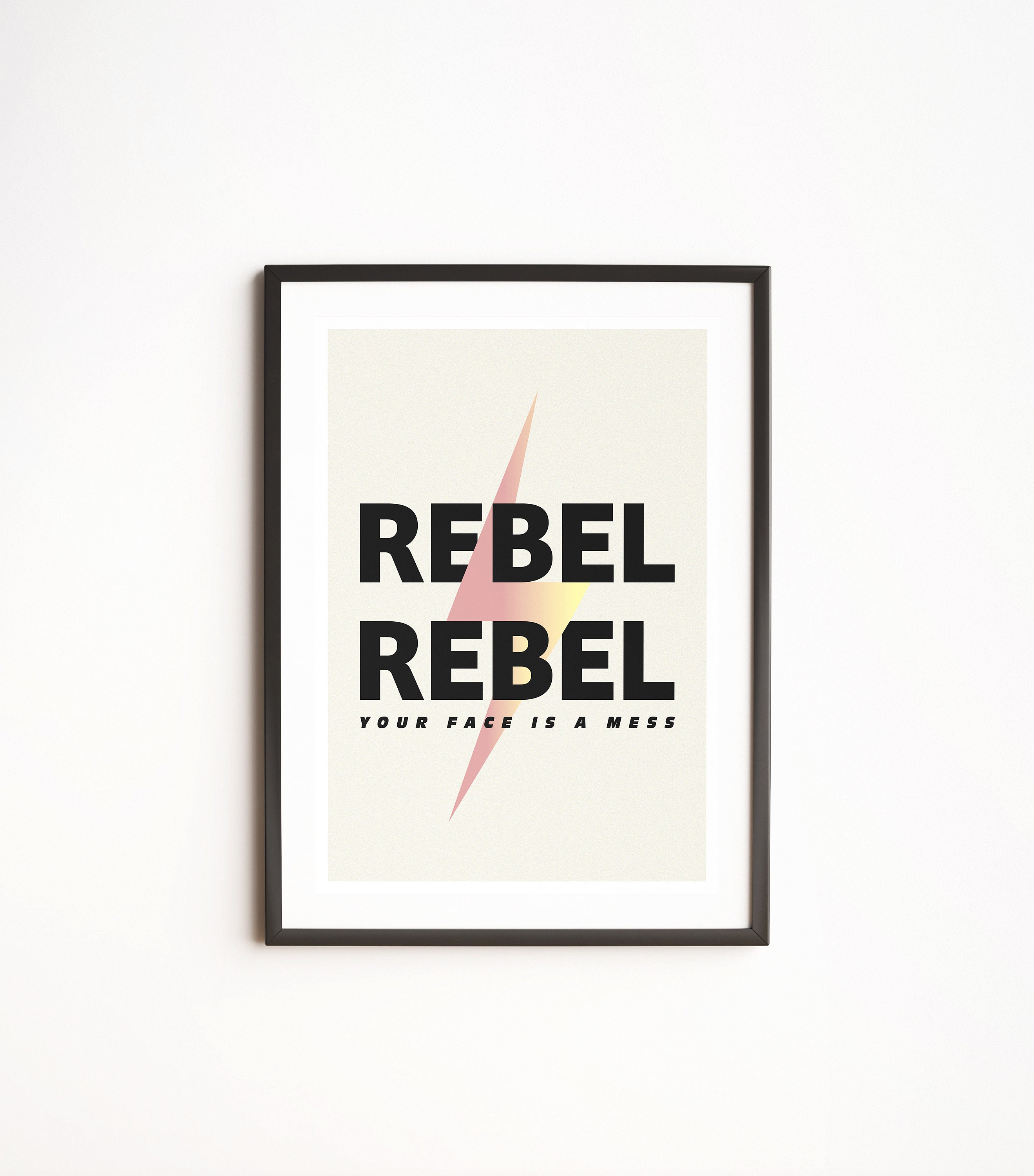 David Bowie | Rebel Rebel | Music Print | Lyrics Print | A5 A4 A3 ...