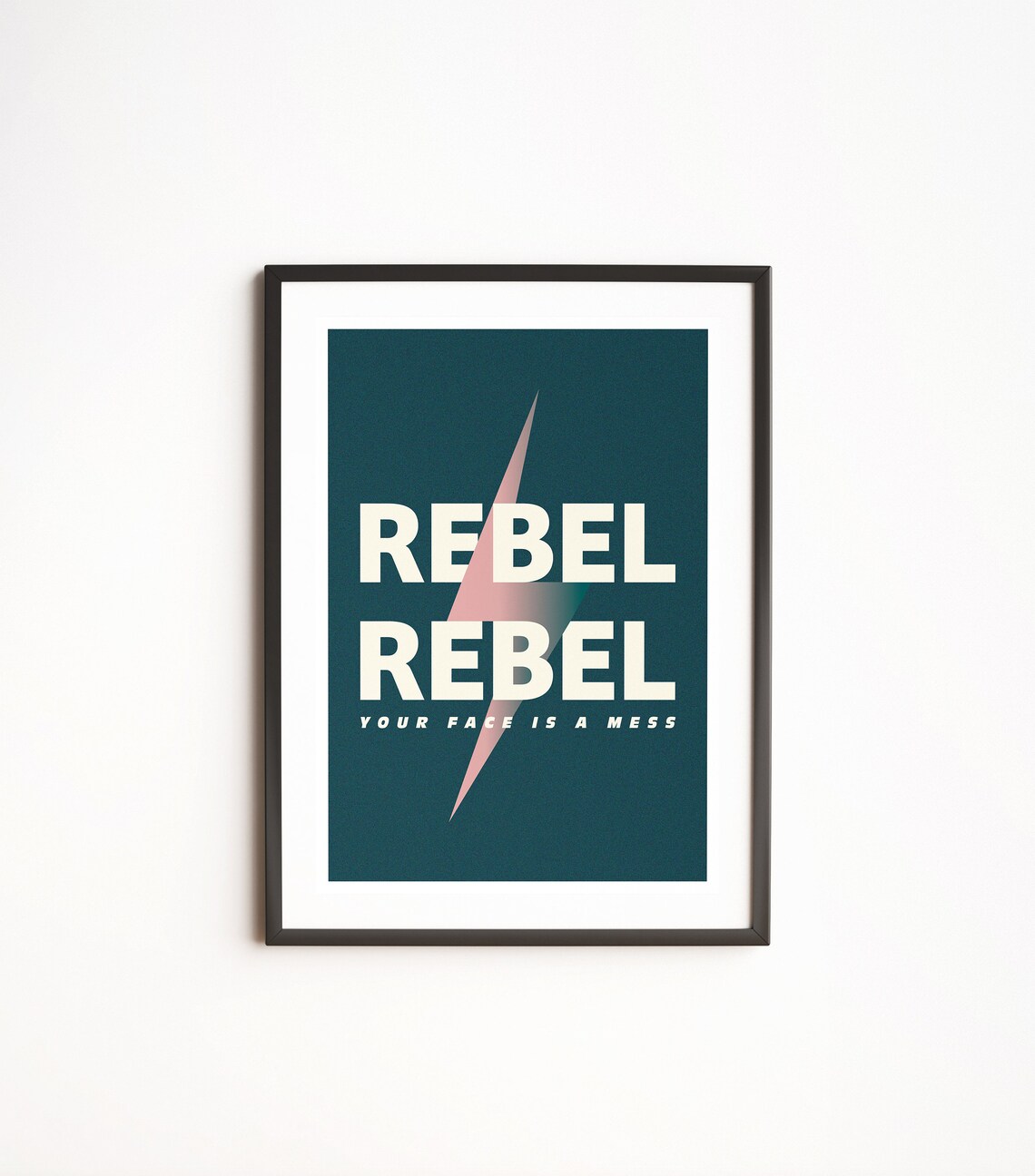 David Bowie Rebel Rebel Music Print Lyrics Print A5 A4 A3 Unframed ...