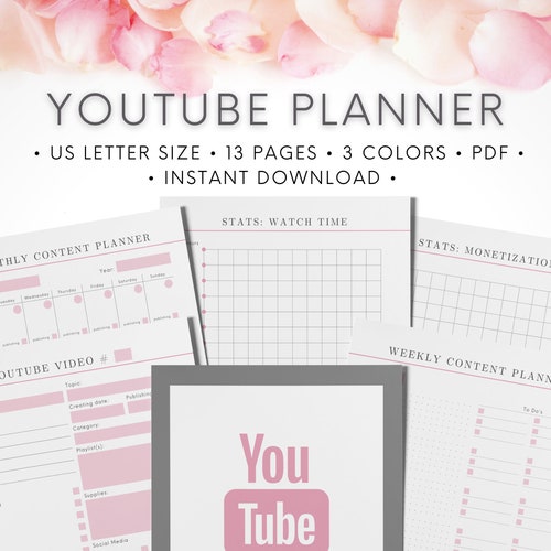 Youtube Video Planner Youtube Video Checklist Printable - Etsy UK
