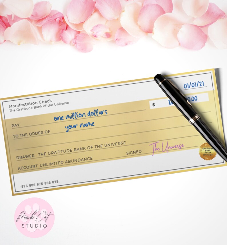 Money Manifestation Checks Money Attraction Check Attracting Wealth