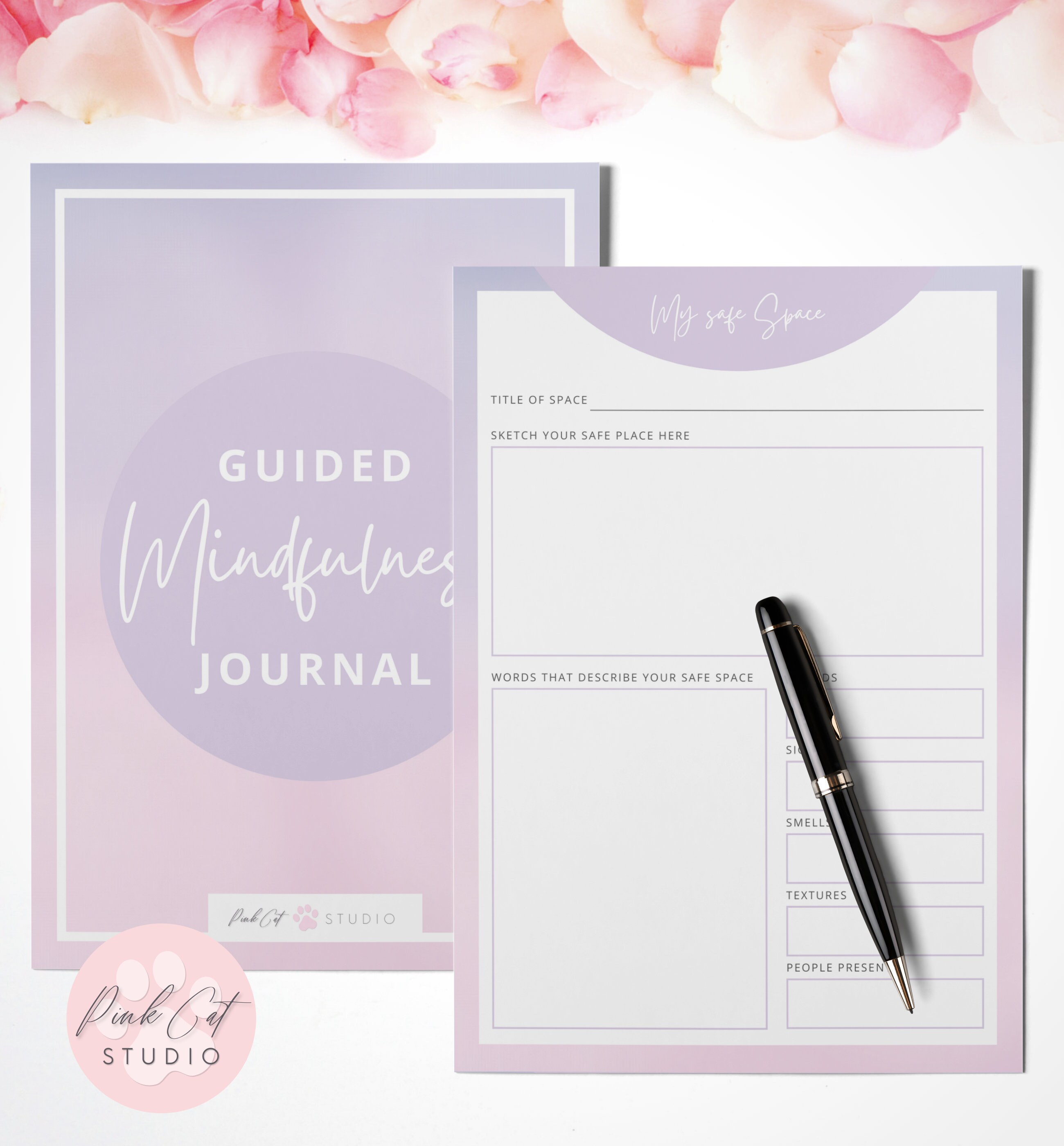 A5 • Guided Mindfulness Journal • Purple Color Design • Instant ...