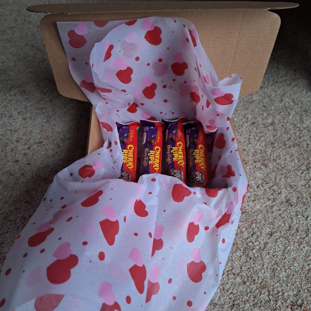 Cadbury Cherry Ripe Chocolate Bar Box With 4 Bars Australia Imported ...