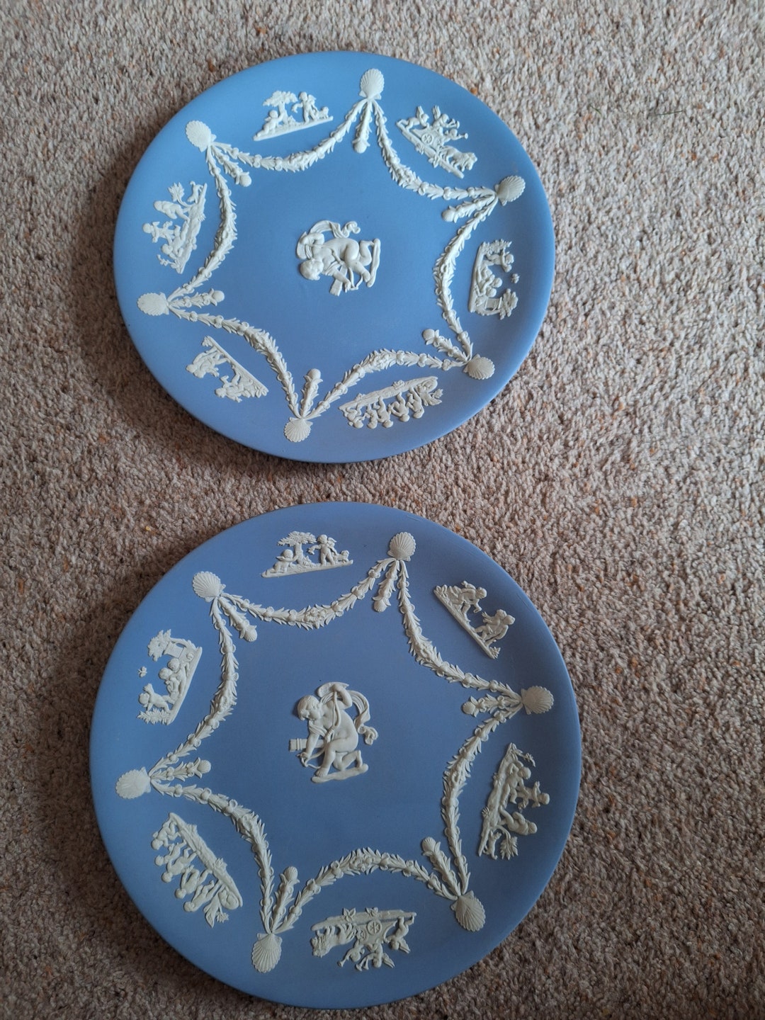 Blue Wedgwood Jasperware Pair of Plates - Etsy