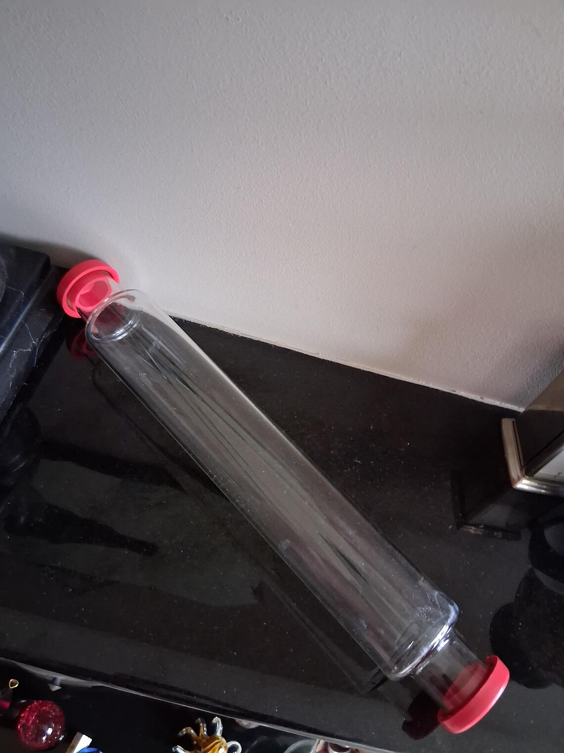 Vintage Pyrex Glass Rolling Pin 60’s With Red Caps for Pastry Fill Iced ...
