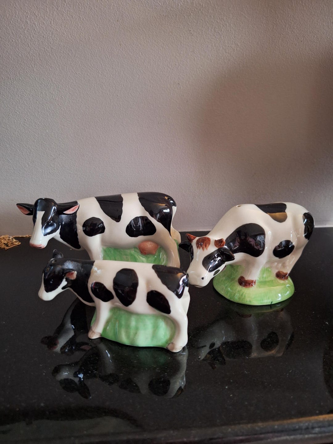 Trio of Cows Salt and Pepper Pots - Etsy UK