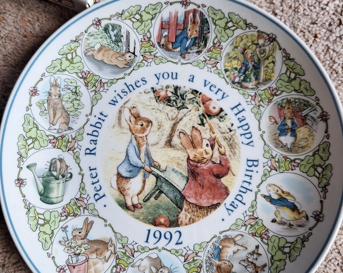 Beatrix Potter Nursery Ware by Wedgwood Peter Rabbit Birthday Plate ...