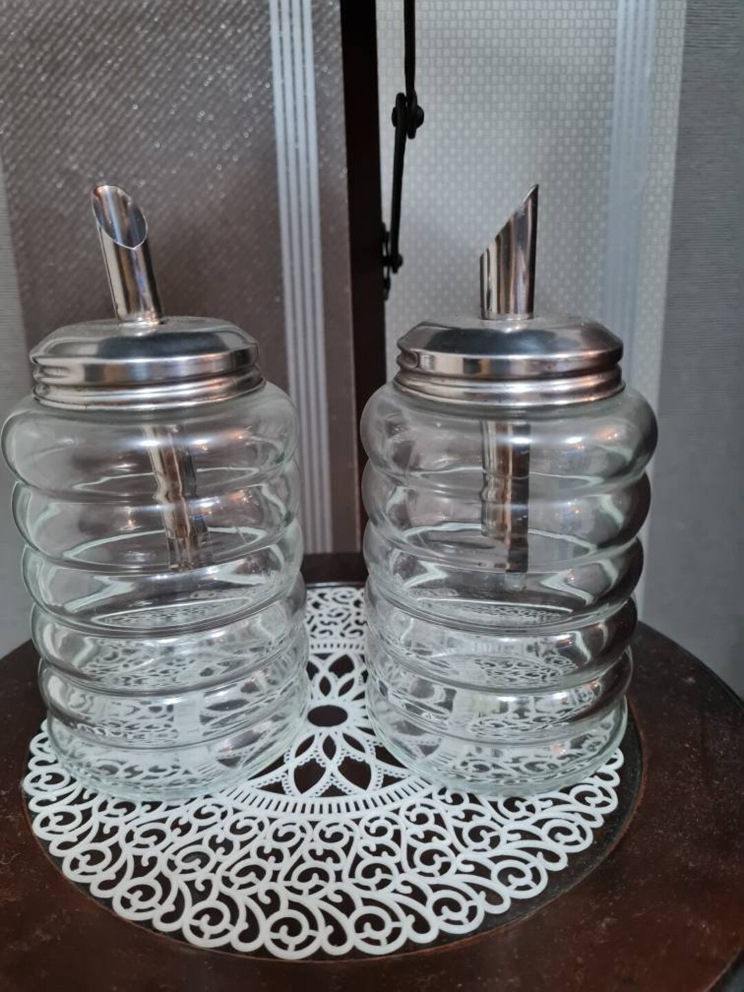 Pair of Vintage Sugar Dispensers - Etsy