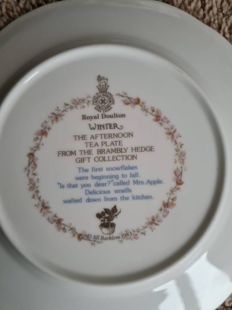 Brambly Hedge Spring and Winter Plates royal Doulton Fine - Etsy