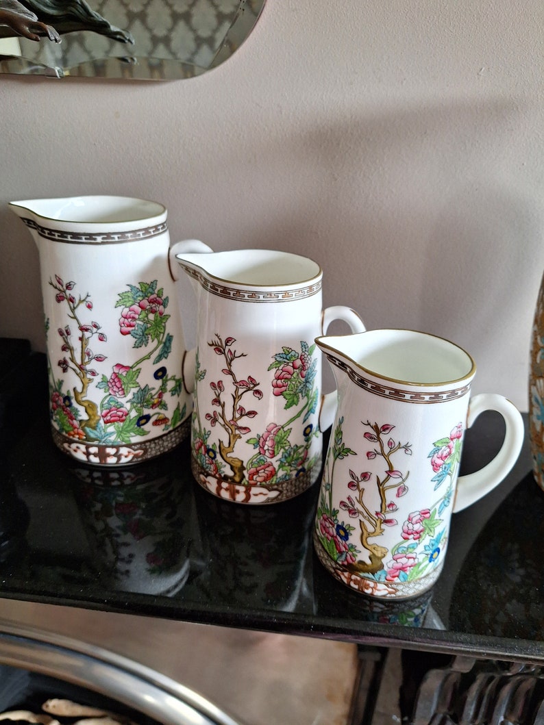 Set of 3 Coalport 'indian Tree' Design Graduated Jugs - Etsy