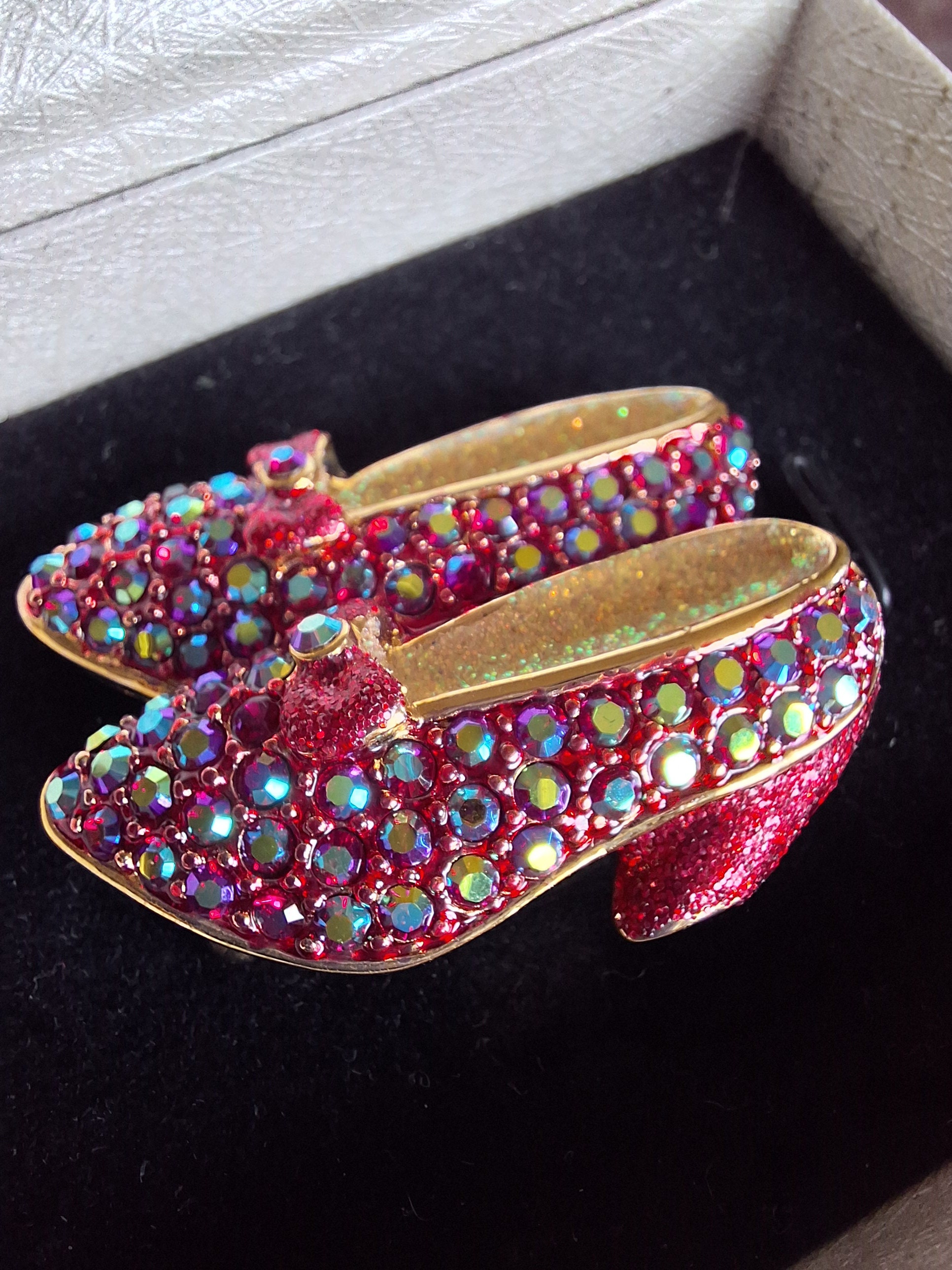 Kirks Folly Wizard of Oz Dorothy Ruby Slippers Brooch Pin Boxed RARE ...