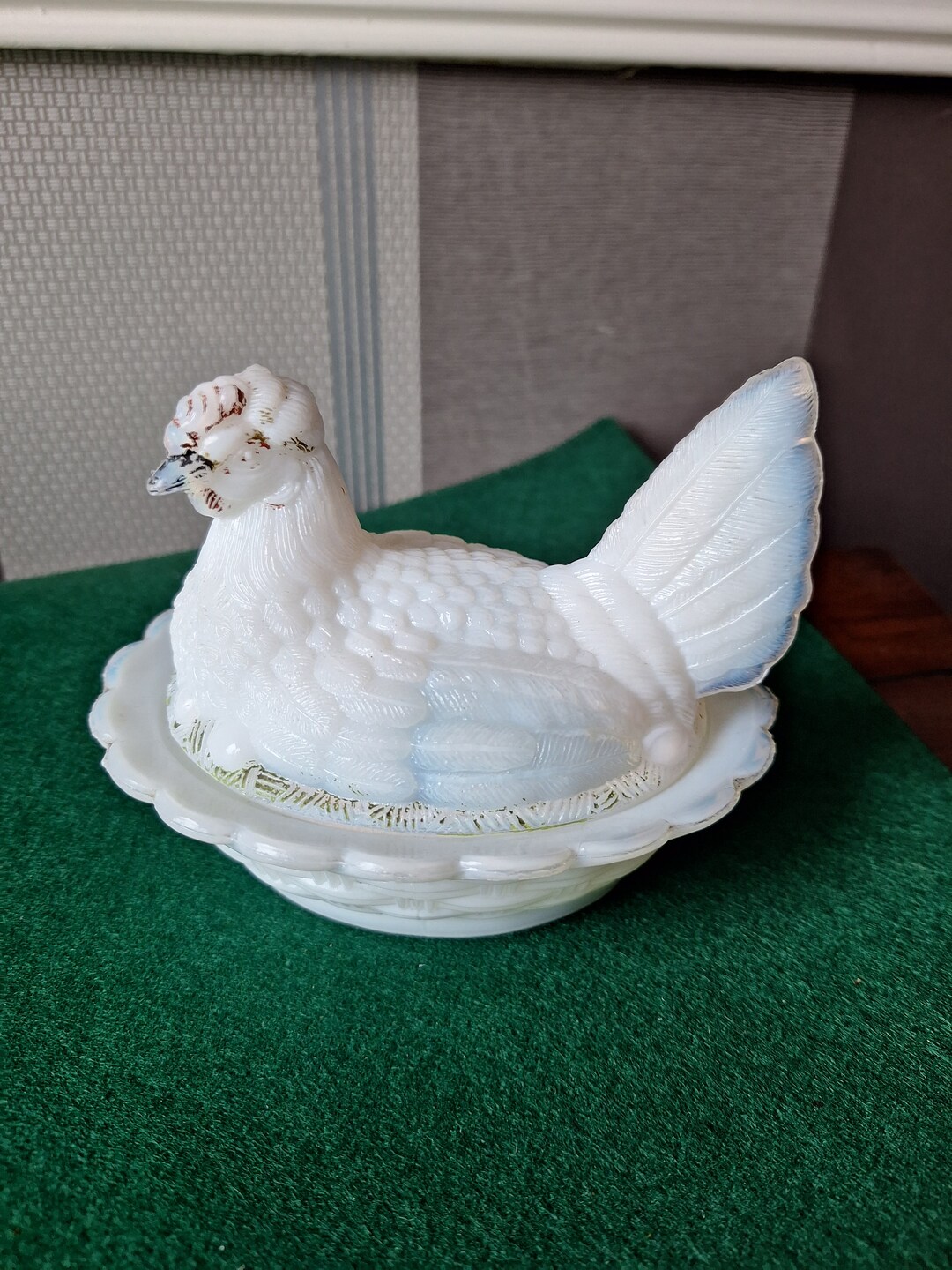 Small Vintage Milky White Glass Chicken Storage 1-2 Eggs - Etsy