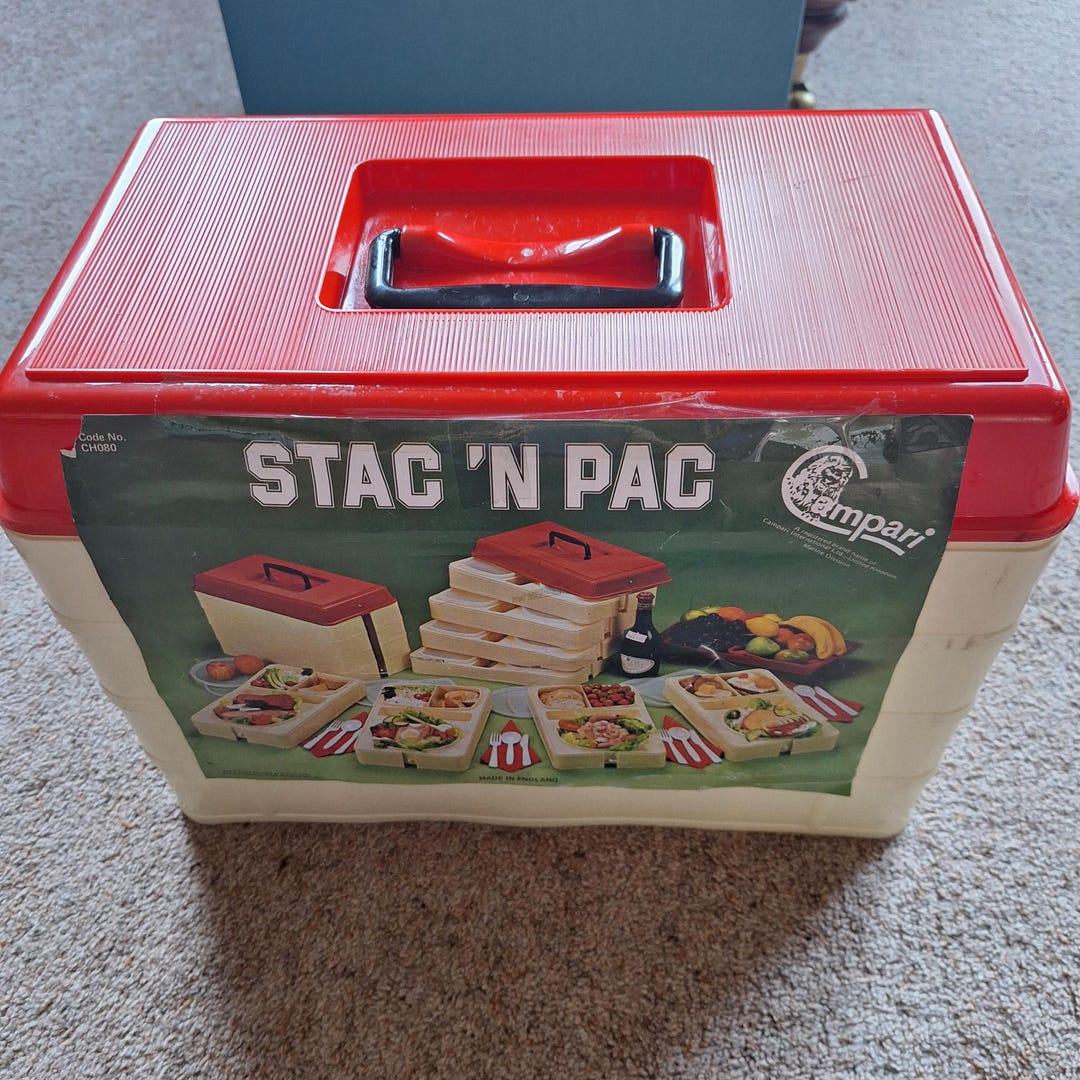Vintage CAMPARI 80s Stac N Pac Picnic Set, Camping, Campervan - Etsy
