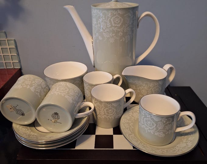Royal Worcester Mirage Coffee Set for 5 Persons Coffee, Cups, Saucers ...