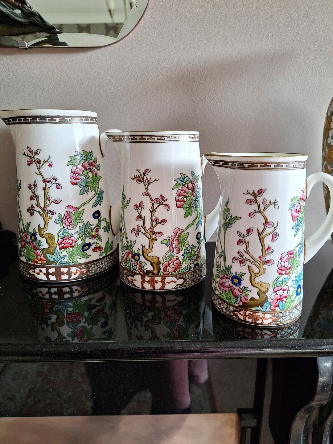 Set of 3 Coalport 'indian Tree' Design Graduated Jugs - Etsy