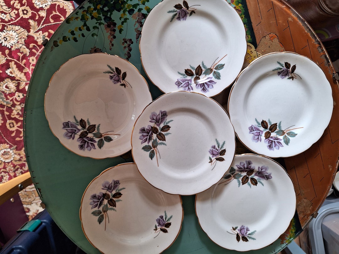 Six Harleigh Bone China Side Plates - Etsy