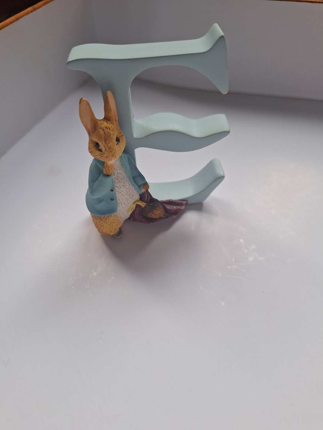 Enesco Peter Rabbit With Onions Alphabet Figurine Letter 'E' - Etsy