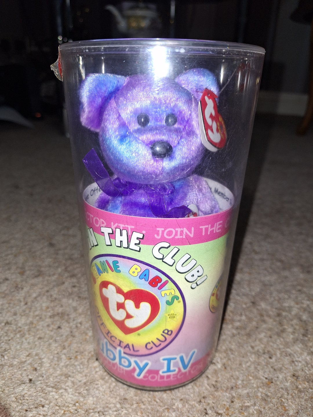 Ty Beanie Babies - Clubby IV Bear Inside of It's Original Plastic Tube ...