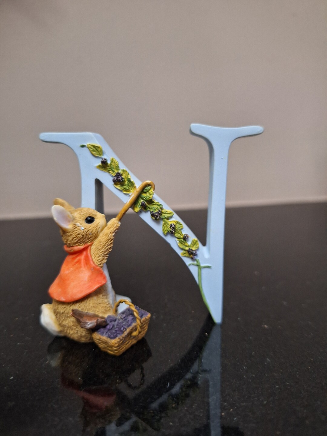 Enesco Peter Rabbit Alphabet Figurine Letter ''n" - Etsy