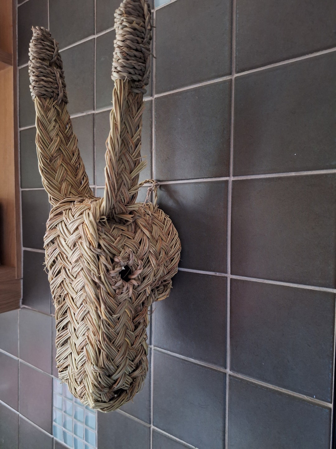 Rattan Hand Crafted Bohemia Animal Donkey Head Wall Decoration - Etsy