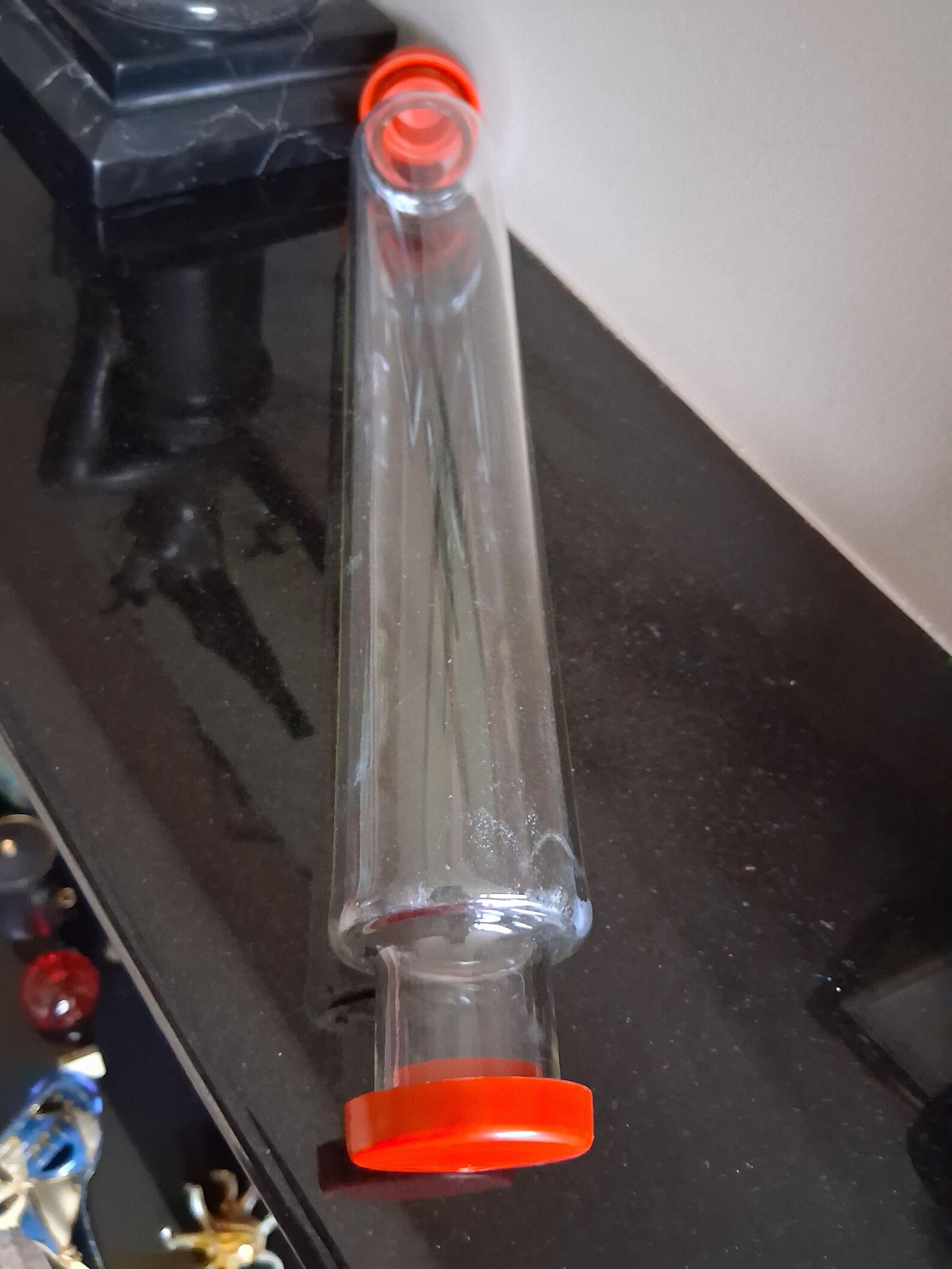 Vintage Pyrex Glass Rolling Pin 60’s With Red Caps for Pastry Fill Iced ...