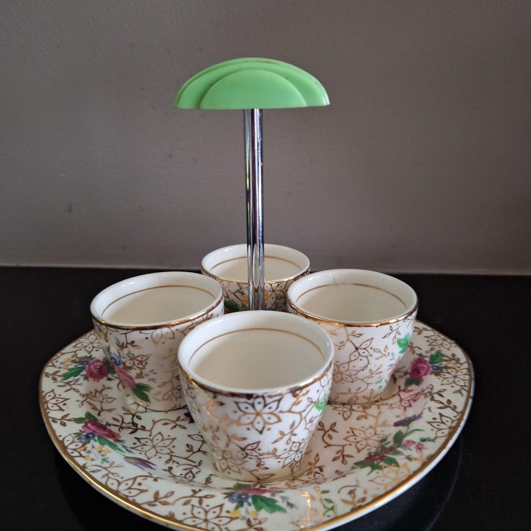 Midwinter Stylecraft Set of 4 Egg Cups on Plate With Centre Handle - Etsy