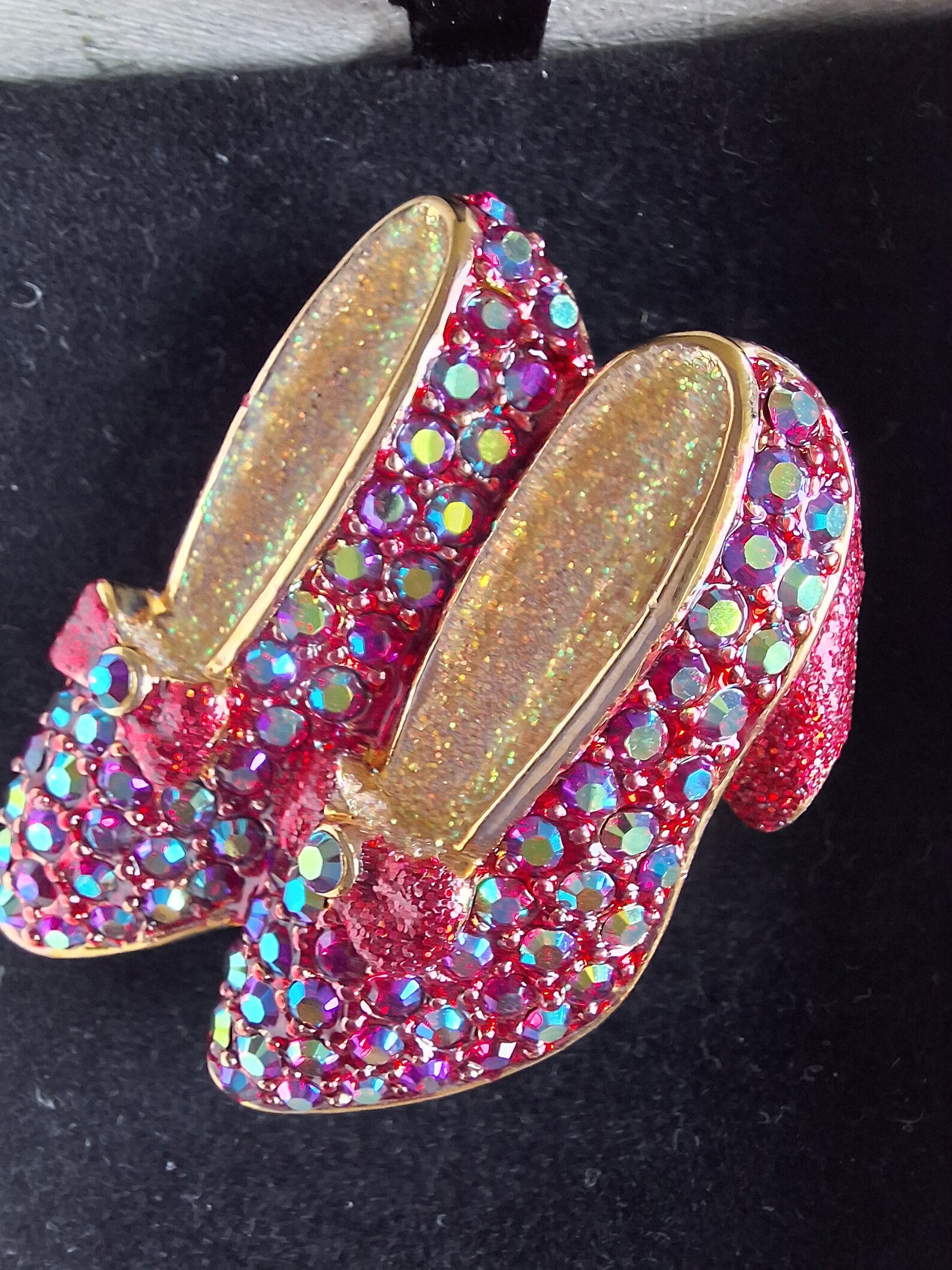 Kirks Folly Wizard of Oz Dorothy Ruby Slippers Brooch Pin Boxed RARE ...