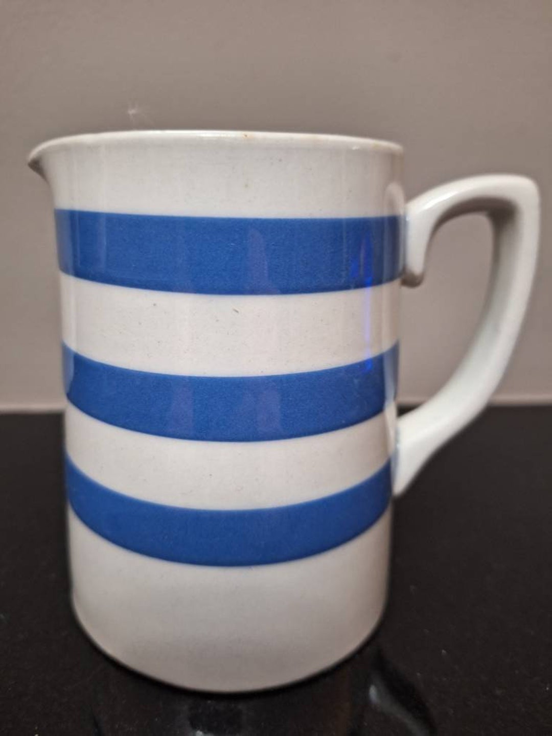 Vintage Blue and White 1/2 Pint Jug - Etsy UK