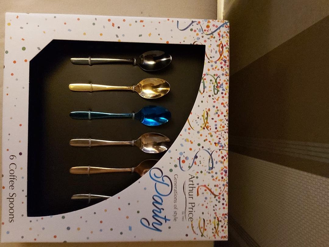 Sale ! 6 Piece Coffee Spoons Coloured 12cm - Etsy