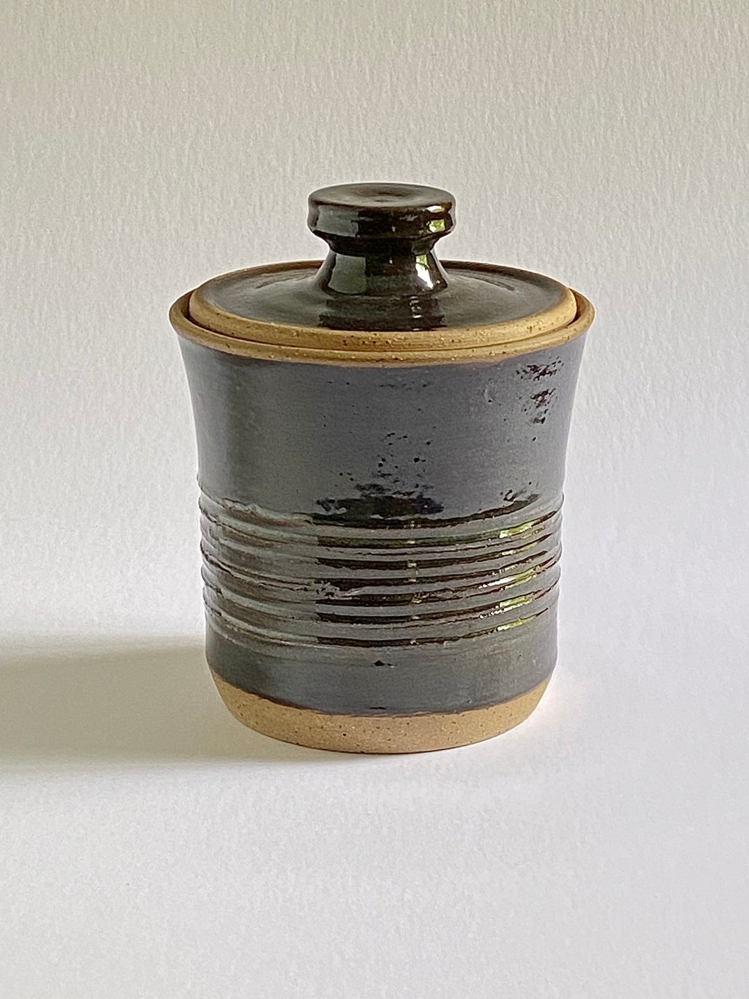 Brown Stoneware Jar With Lid Handmade Pottery Jar With Lid Lidded Jar ...