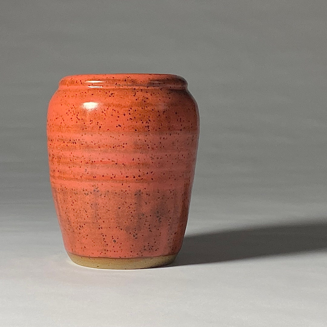 Rustic Red Ceramic Vase Small Stoneware Handmade Pottery Craftsman ...