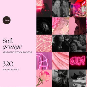 Soft Grunge Stock Photo Bundle, Edgy Street Fashion Aesthetic, B&W ...