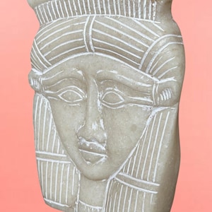 Hathor Sculpture Hathor Mask Wall Decor Mounted Stone Egyptian Goddess ...