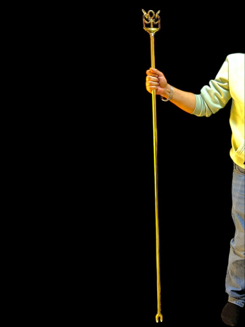 Golden Pharaoh Scepter of Ancient Authority Height 150CM Made in Egypt ...