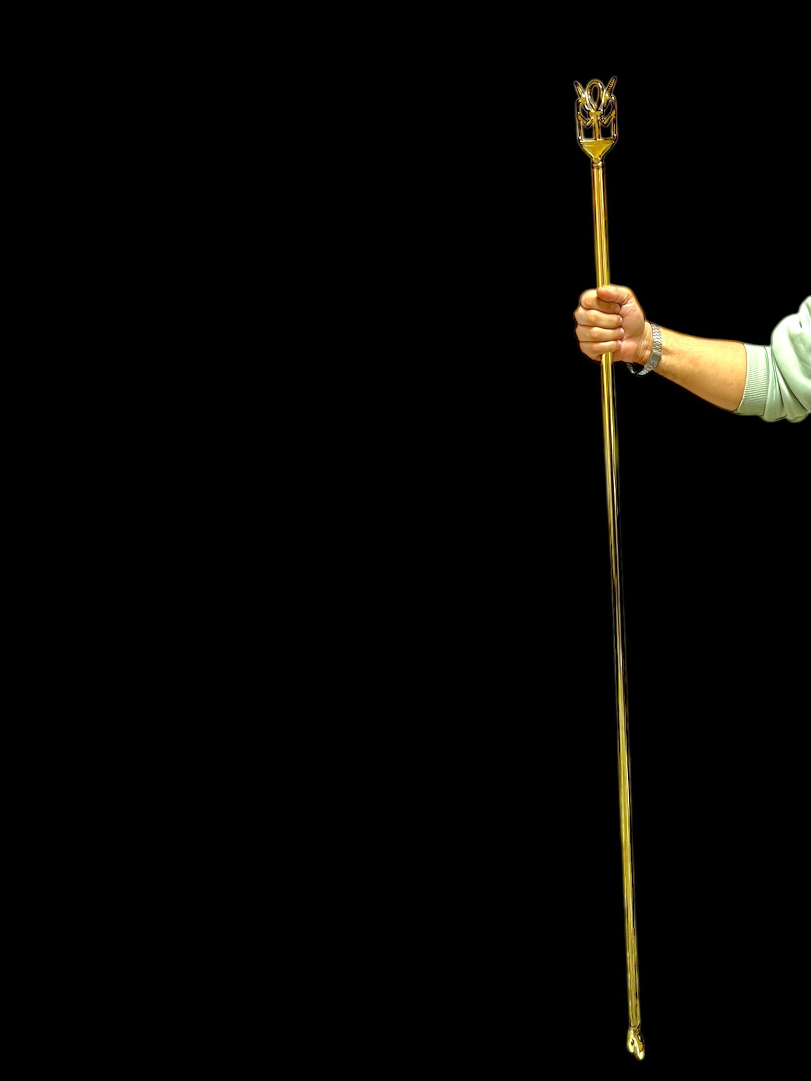 Golden Pharaoh Scepter of Ancient Authority Height 150CM Made in Egypt ...