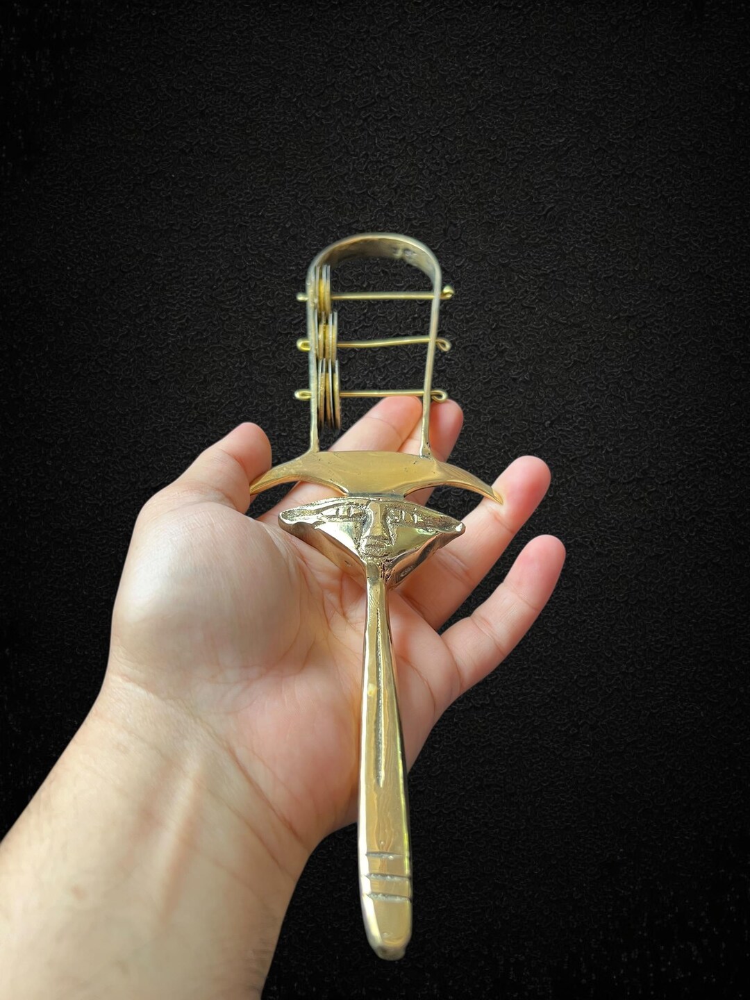 Brass Egyptian Sistrum | Temple Rattle Instrument | Handmade Pharaoh ...