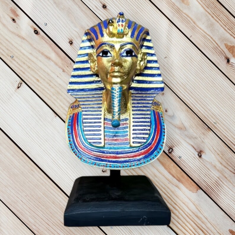 Tutankhamun Egyptian Mask Statue, Egyptian Art Pharaoh King Tut Face ...