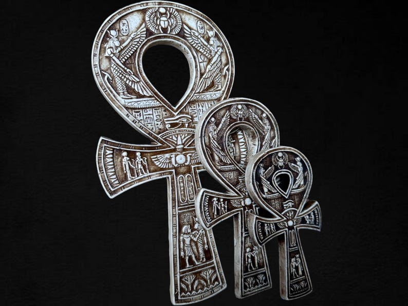 Egyptian Ankh Set: Key of Life Symbols, Handmade Home Decor - Etsy