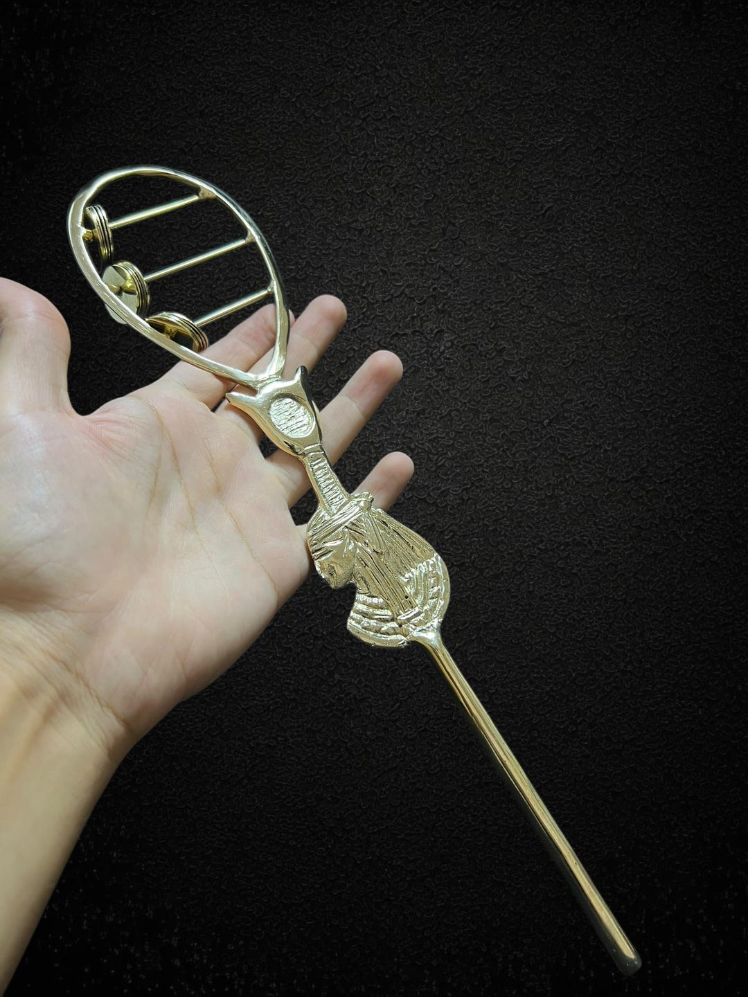 Isis With the Ankh Sistrum — Golden Temple Blessing Made in Egypt - Etsy