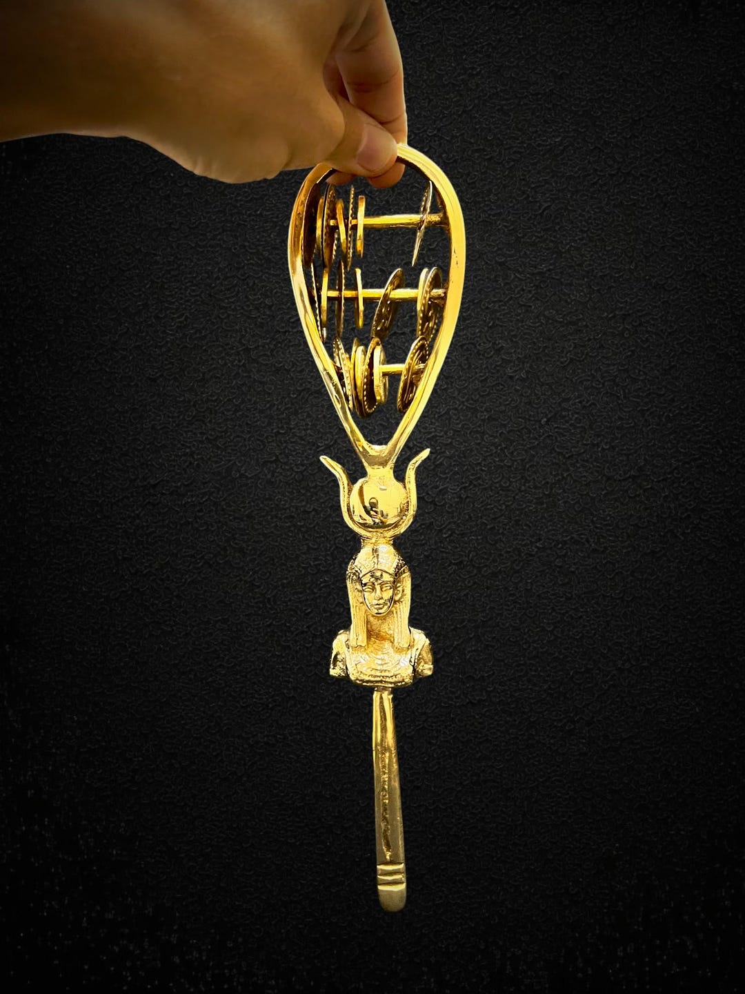 Golden Isis Sistrum of Sacred Guidance Made in Egypt - Etsy