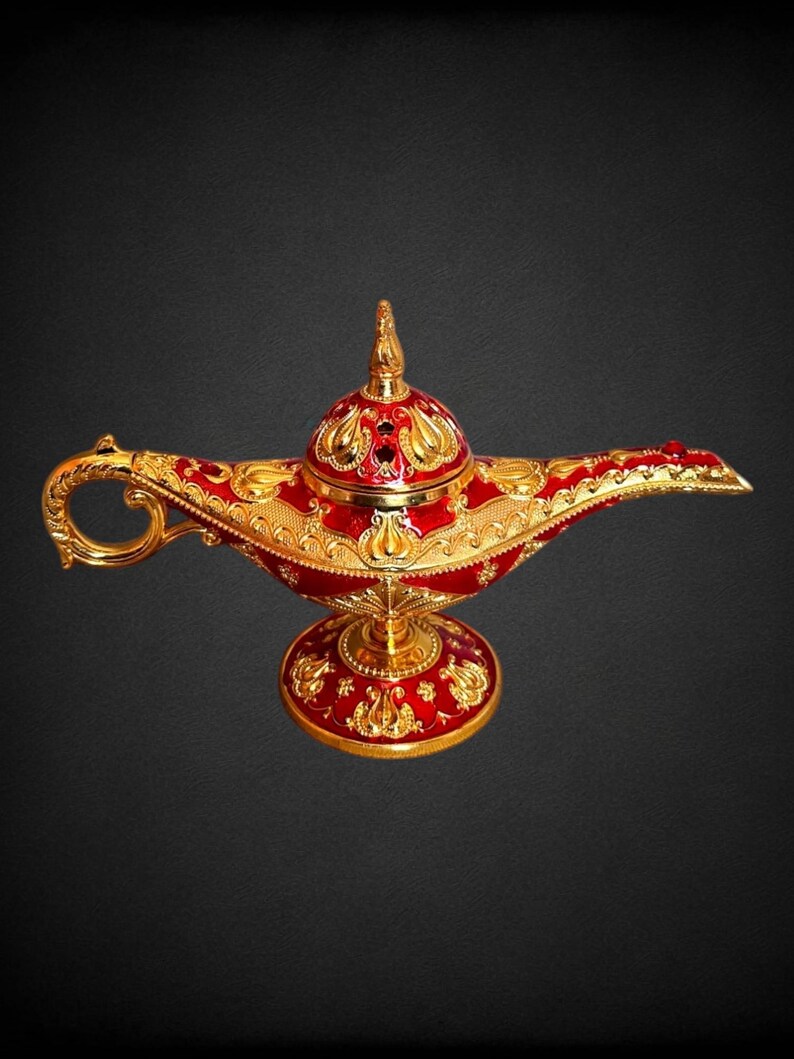 Aladdin Lamp Magic Genie Lamp Vintage Retro Colorful Wishing Incense ...