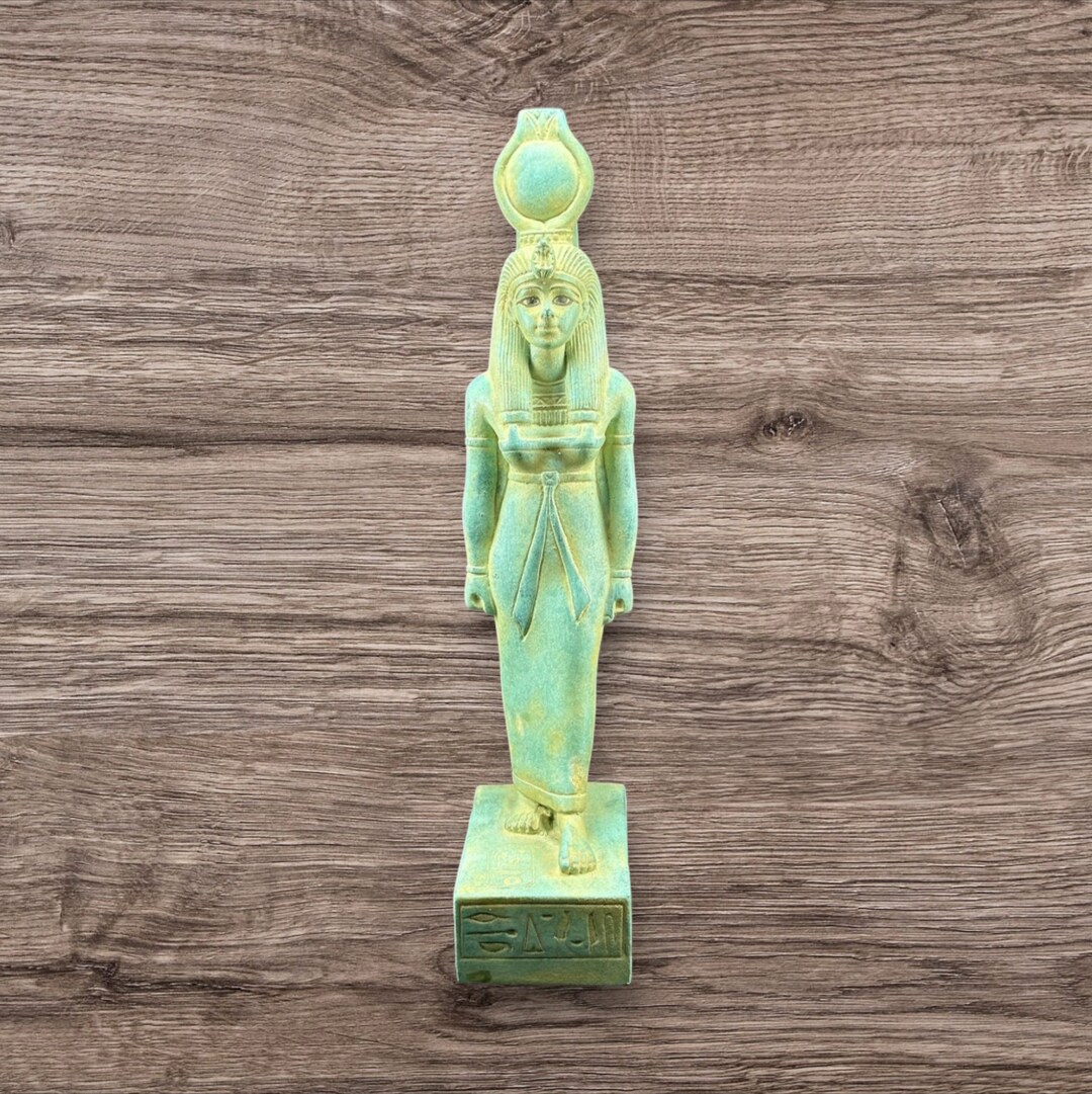 Isis Statue Egyptian Goddess Statue Standing Isis Statue Turquoise ...