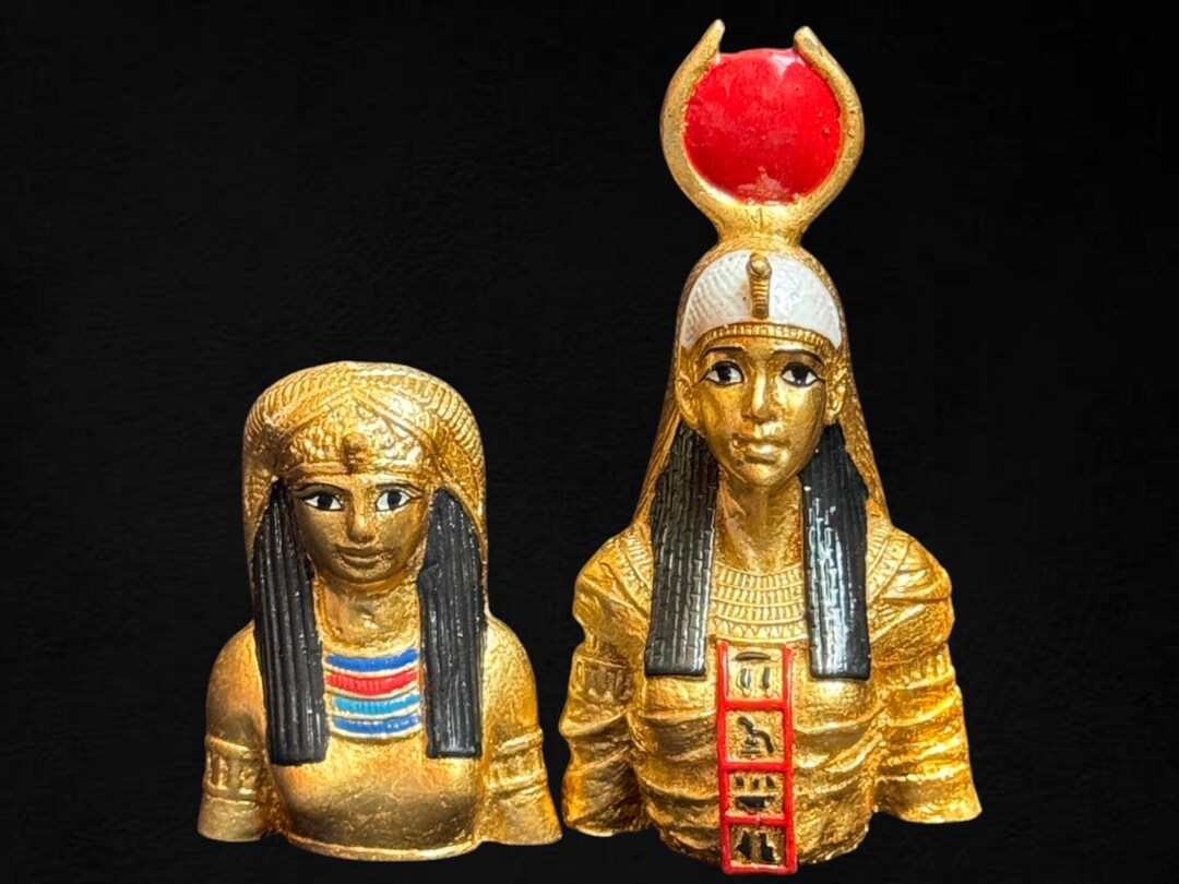 Two Set Statue of Isis Goddess Egyptian Sculpture Natural Historical ...