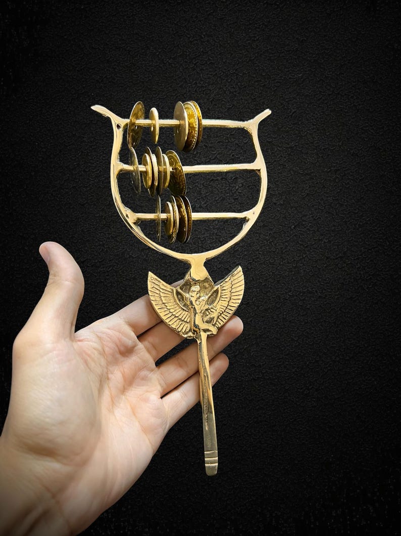 Golden Isis Sistrum of Divine Renewal Made in Egypt - Etsy