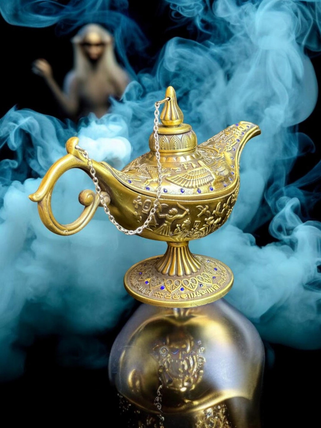 Unique Aladdin Magic Lamp Genie Lamp Antique Oil Lamp Brass Decoration ...