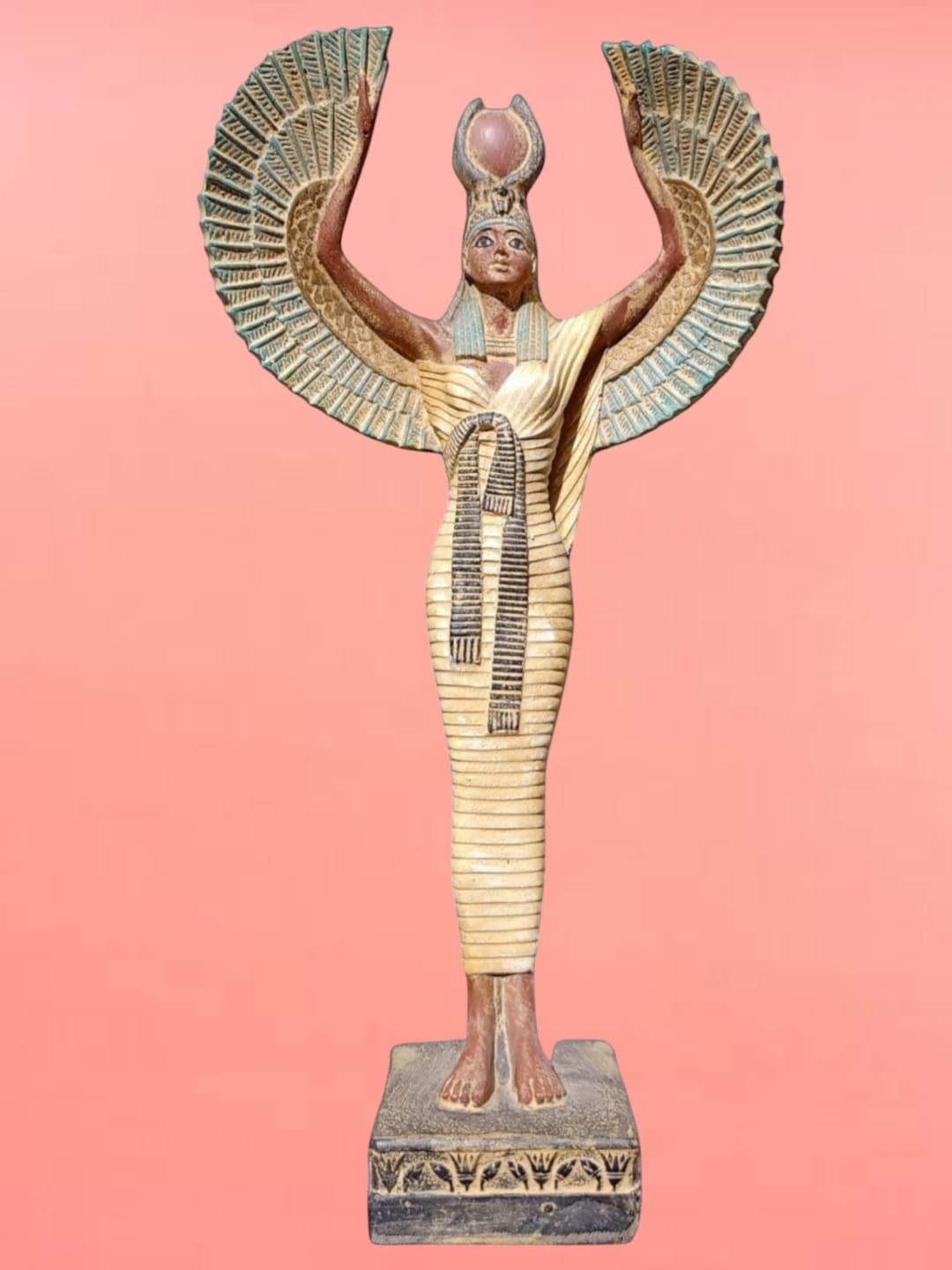 Isis Statue Goddess Sculpture With Open Wings Isis Egyptian Figurine ...