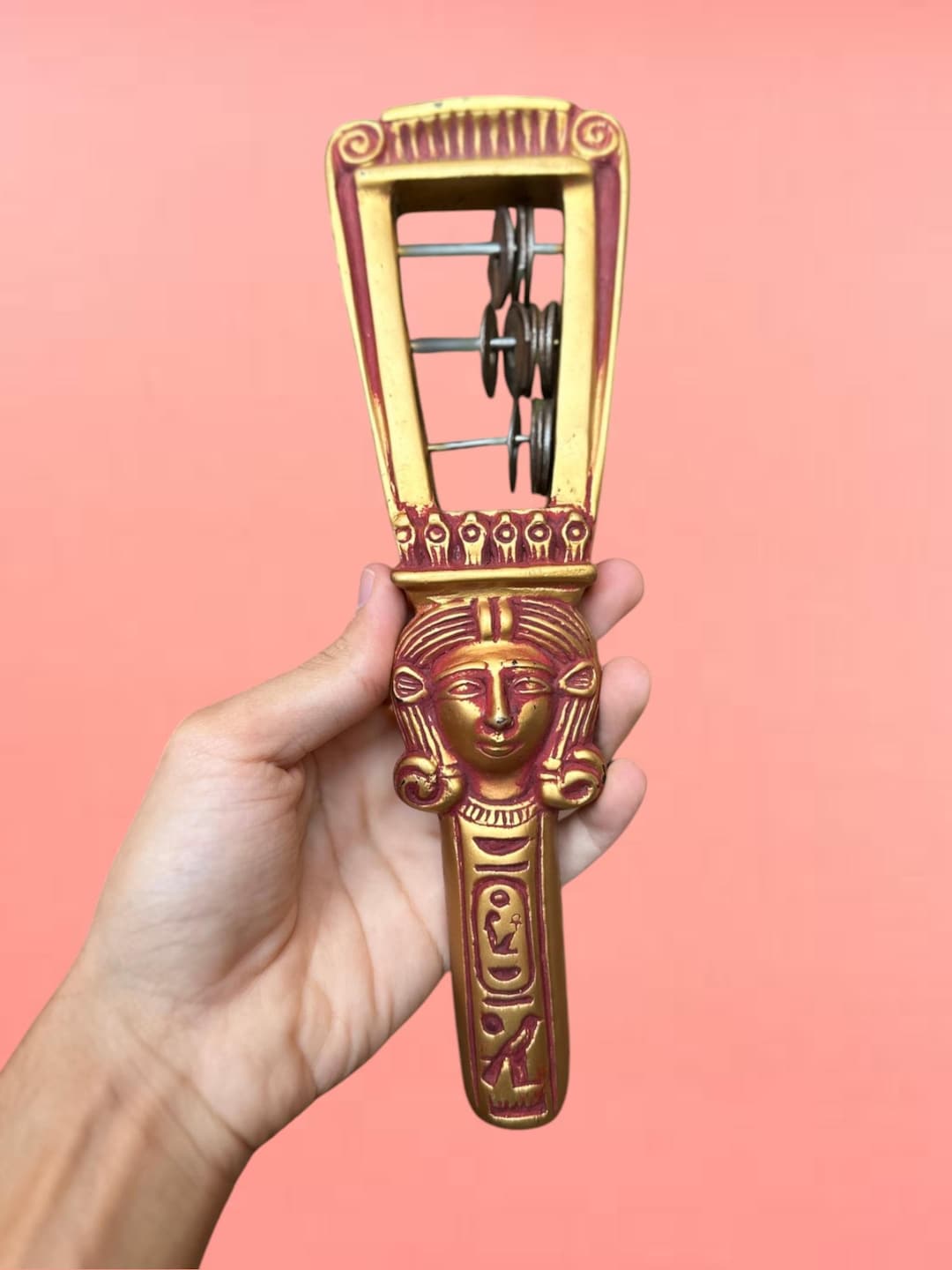 Sacred Sistrum of Goddess Hathor Ancient Egyptian Sistrum Handmade ...