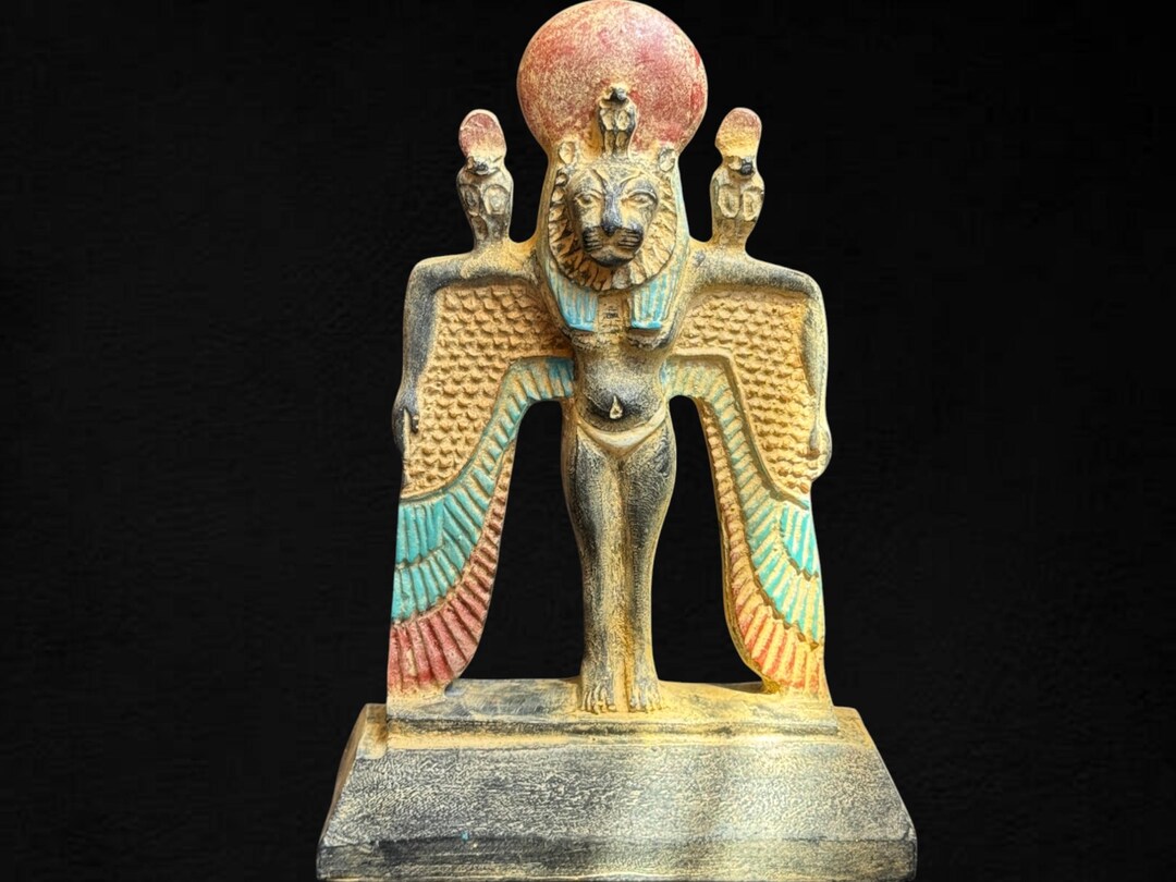Winged Sekhmet Statue: Egyptian Lioness Goddess Sculpture - Etsy