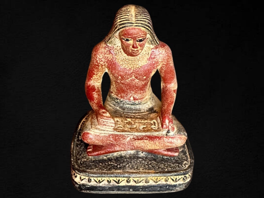 Seated Scribe Ancient Egyptian Scribe Statue Scribe Sculpture Scribe ...