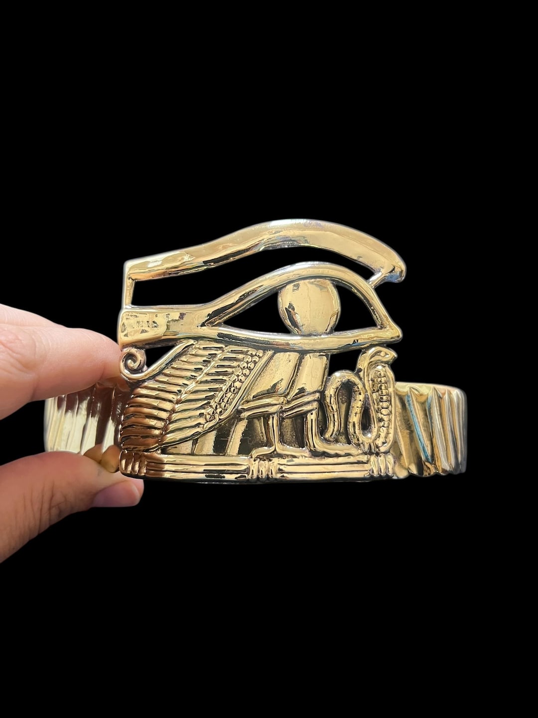 Ancient Ra Eye Crown With Winged Emblem and Solar Protection Symbol ...