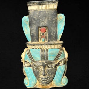 Hathor Mask Sculpture Wall Mounted Egyptian Goddess Hathor Head Venus ...